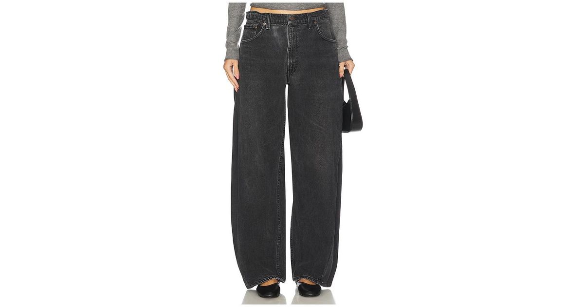 aligrace Vintage Barrel Jeans in Black | Lyst UK