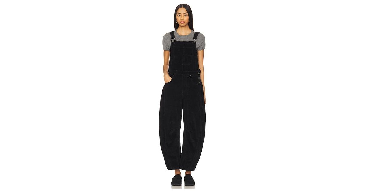 Free People X We The Free Good Luck Cord Overall in Black | Lyst