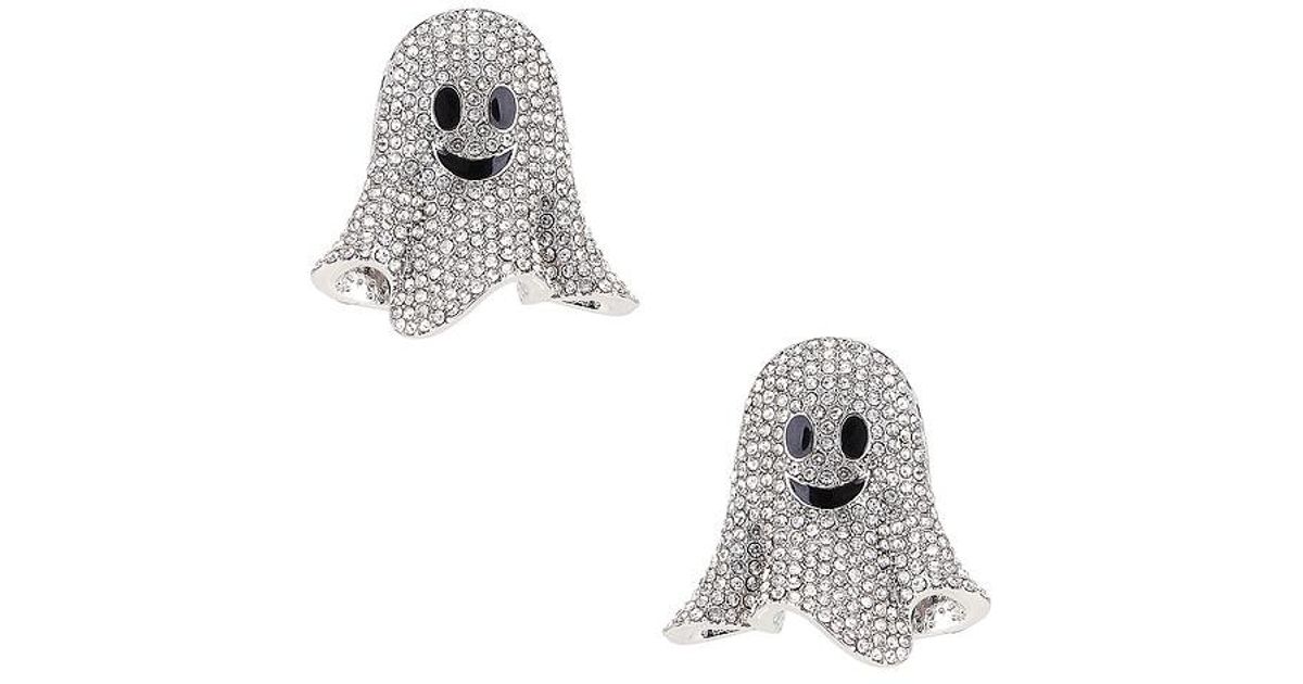 BaubleBar Ghost Statement Studs in White | Lyst