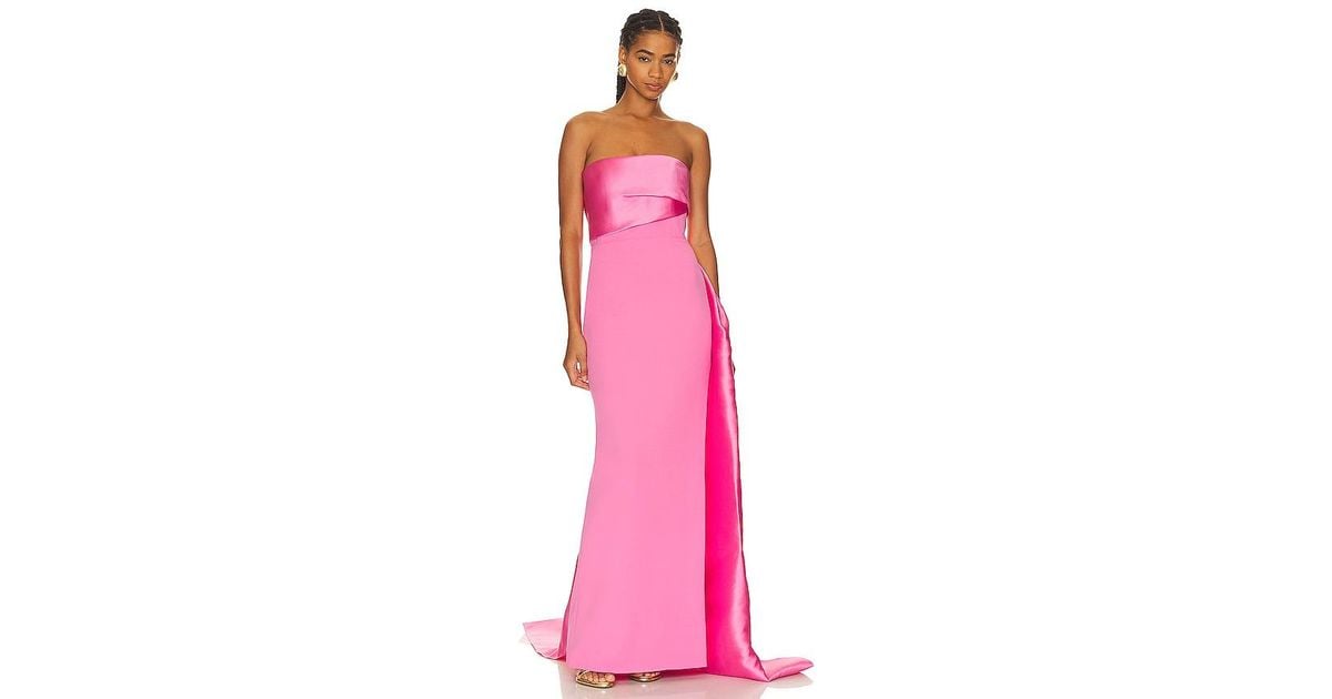 Solace London Kinsley Maxi Dress in Pink | Lyst