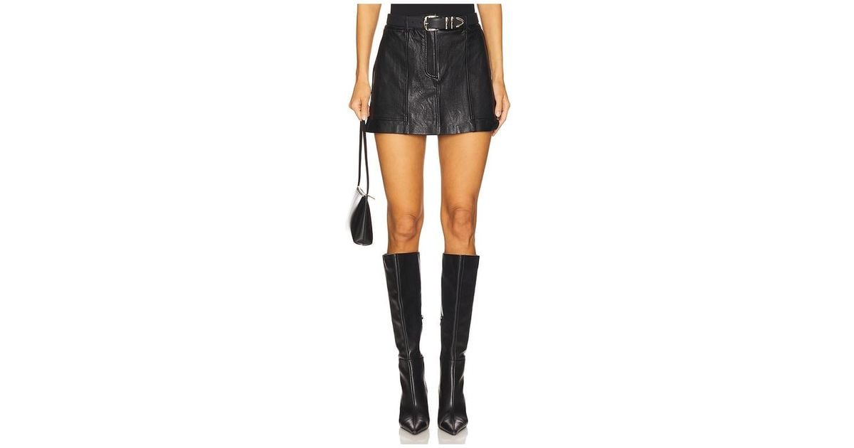 Commando Faux Leather Utility Mini Skirt in Black | Lyst