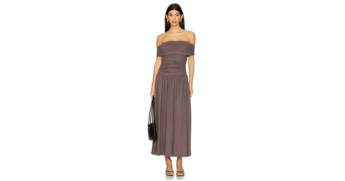 Nia Tammy Dress in Brown | Lyst