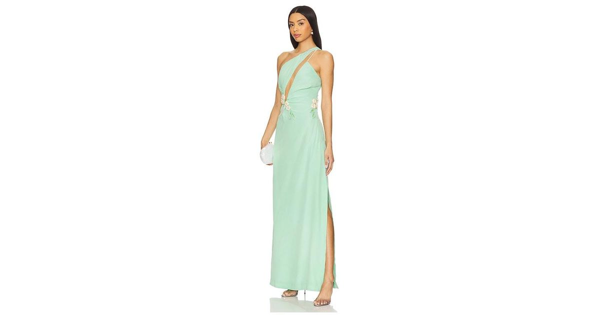 La Fuori Calypso Front Cutout Gown in White | Lyst