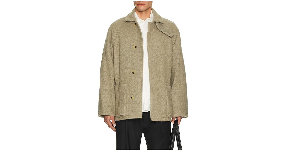 LE17SEPTEMBRE Wool Hunting Half Coat in Natural for Men | Lyst UK