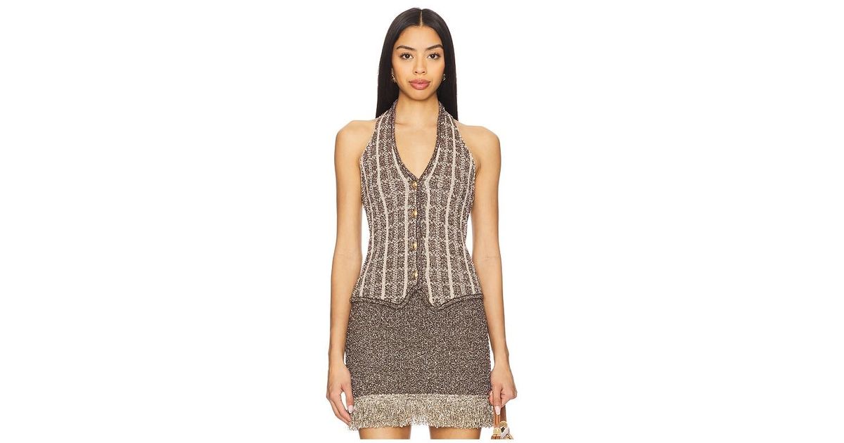 Asta Resort Bianca Vest in Brown | Lyst