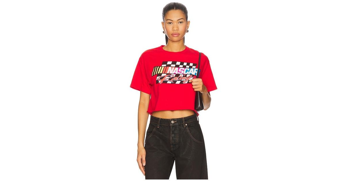 Junk Food Nascar Racing Crop Tee in Red | Lyst