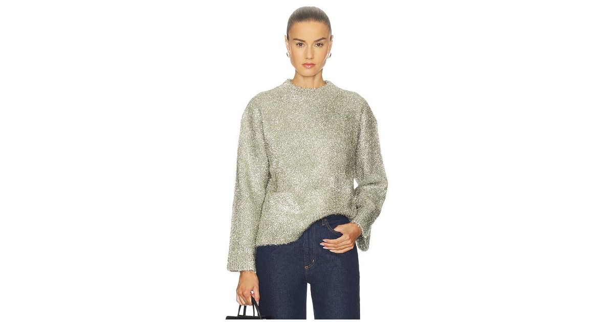 Simon Miller Cher Tinsel Knit Sweater in Natural | Lyst UK