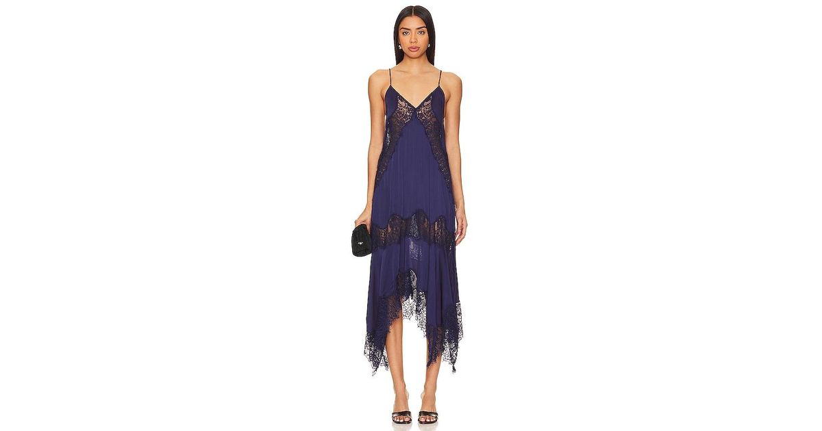 Free People X Revolve Sunsetter Maxi Slip in Blue | Lyst
