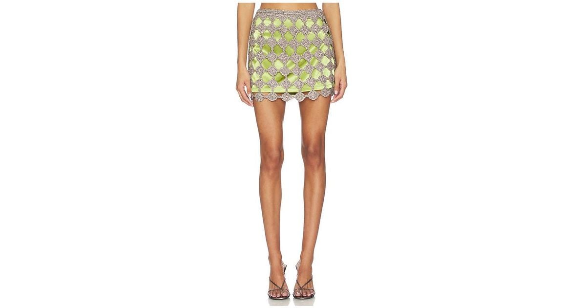 Simon Miller Zera Crochet Mini Skirt in Green | Lyst UK
