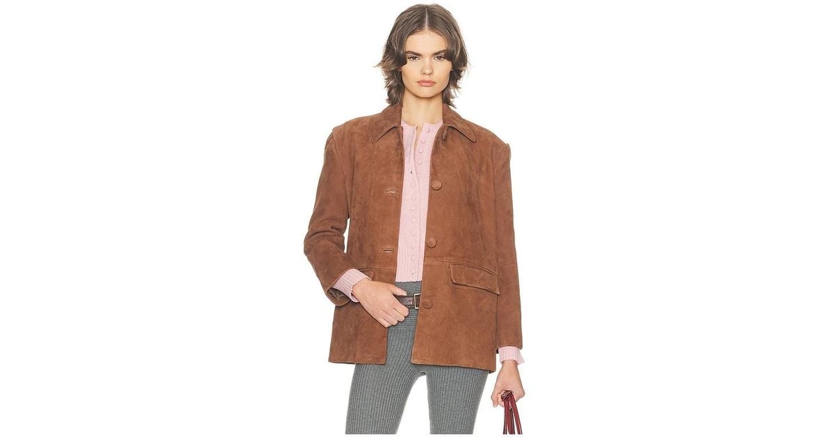 Helsa The Schoolhouse Jacket in Brown | Lyst