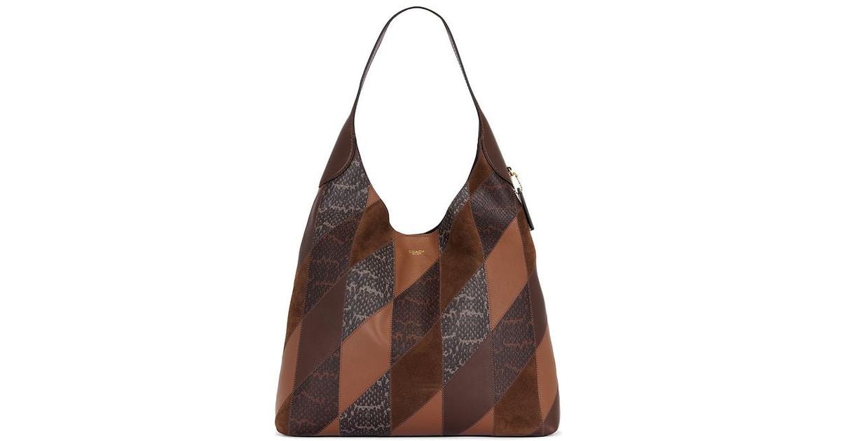 COACH Patchwork Brooklyn 39 Shoulder Bag in Brown | Lyst UK