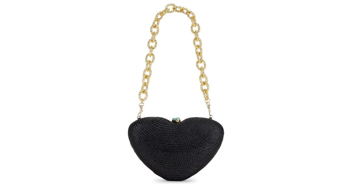Serpui Heart Bun Bag in Black | Lyst