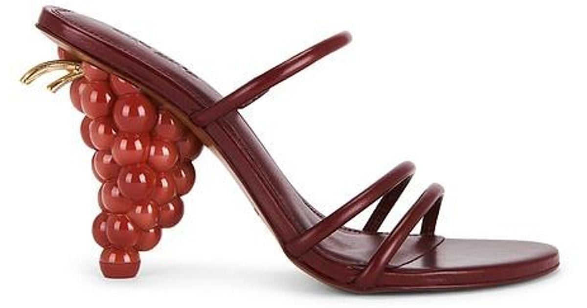 Cult Gaia Grape Sandal in Red | Lyst