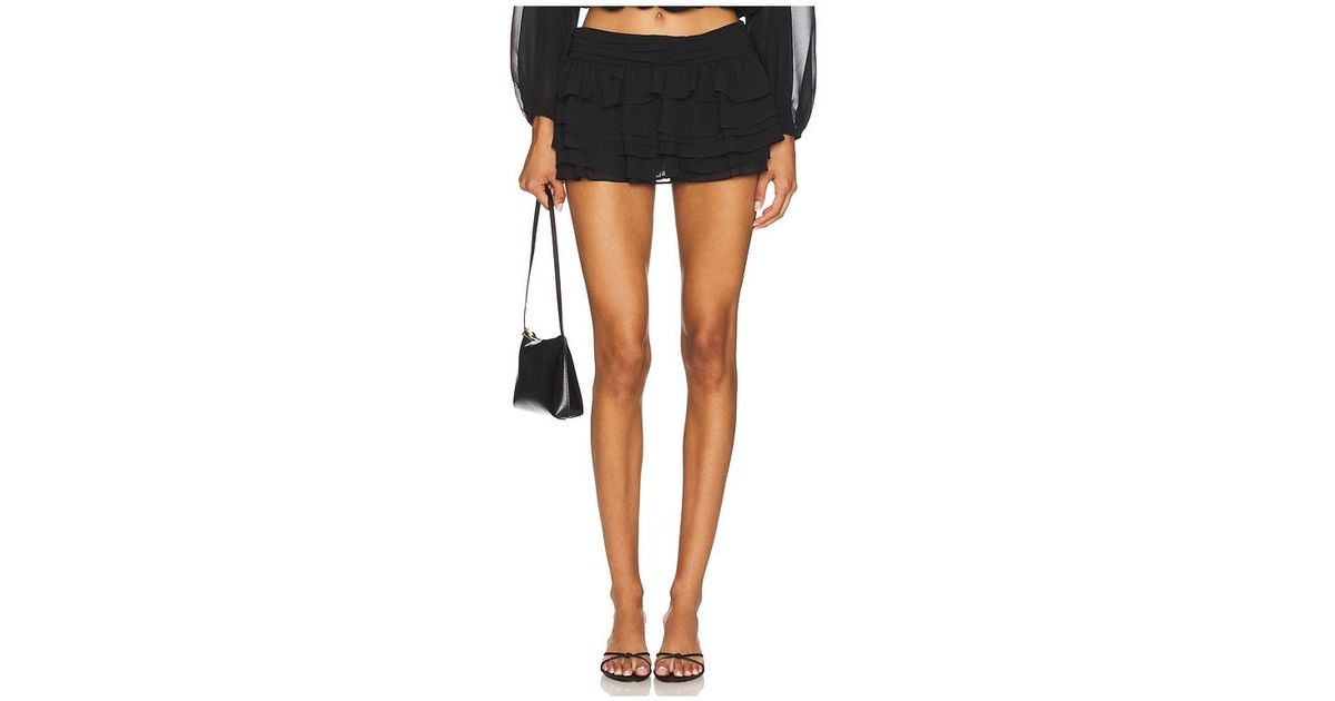 Amanda Uprichard X Revolve Dallas Skort in Black | Lyst