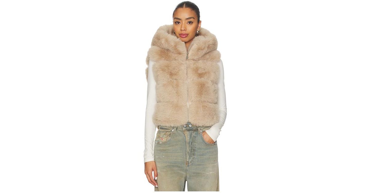 Adrienne Landau Landau Vest in Natural | Lyst UK