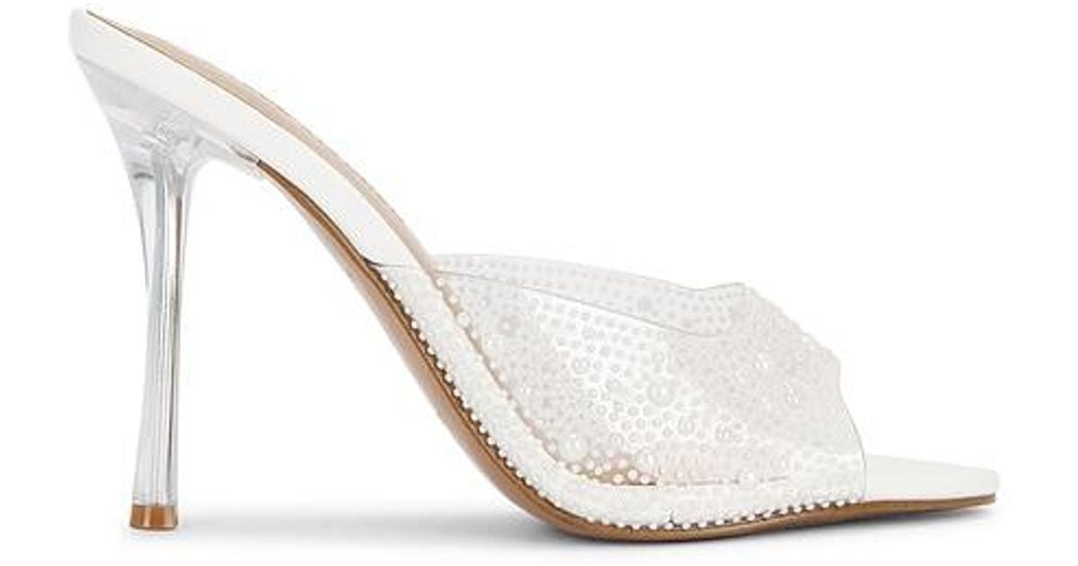 Steve Madden Peach Pearl Mule in White | Lyst