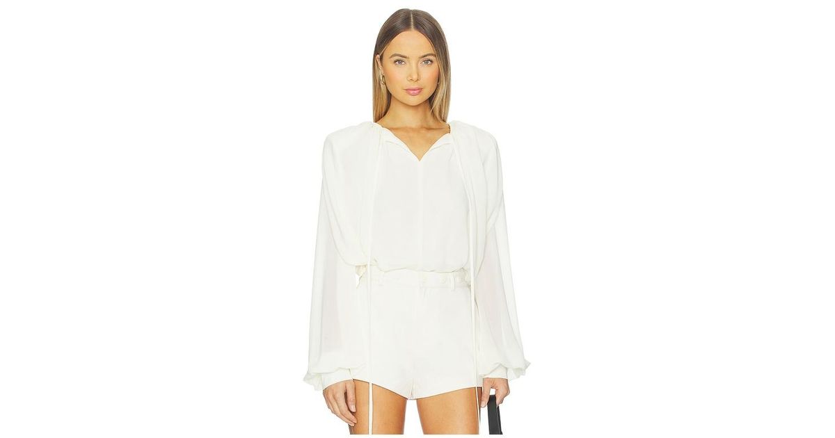 NonChalant Label Sophie Top in White | Lyst