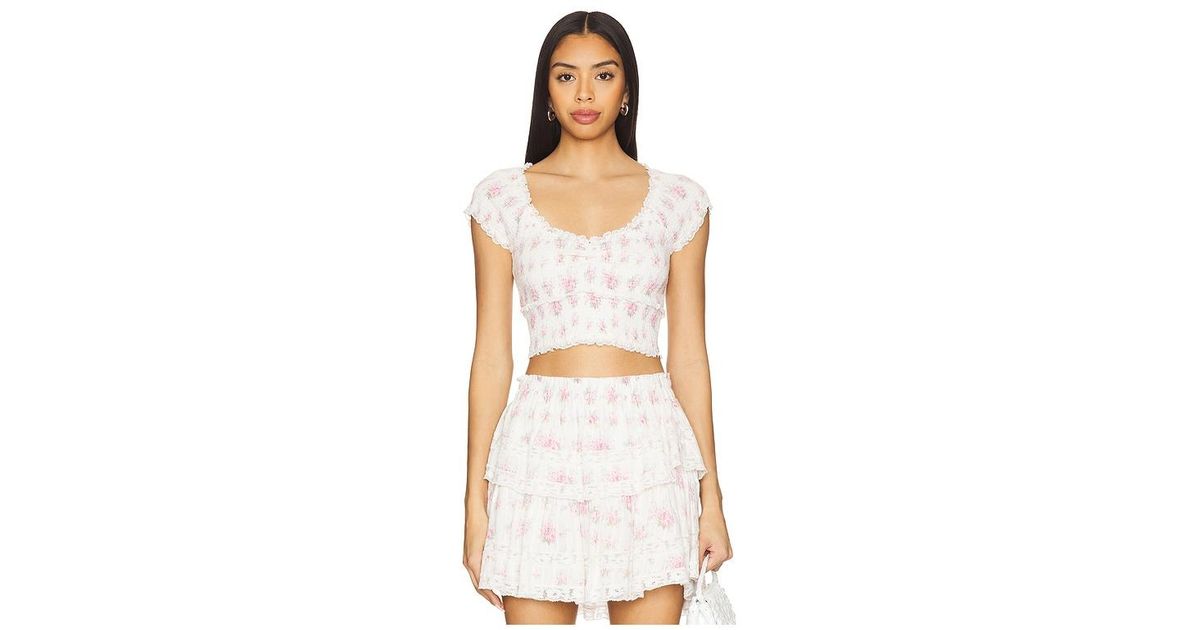 LoveShackFancy Cambron Top in White | Lyst