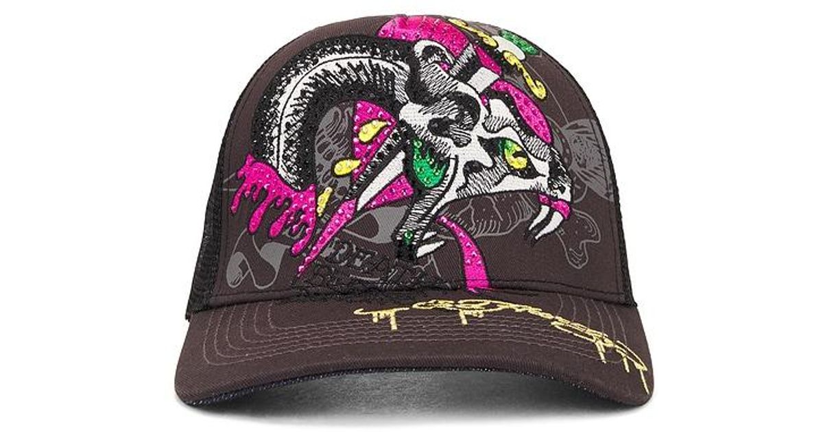 Ed Hardy Rhinestone Dagger Snake Hat in Red for Men | Lyst