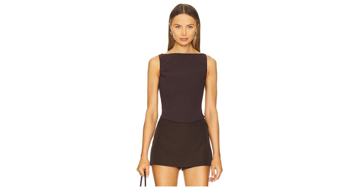 Amanda Uprichard X Revolve Ines Top in Black | Lyst