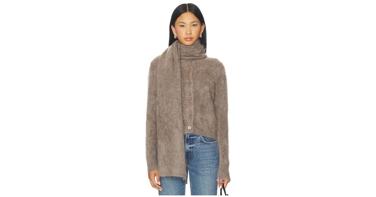 Lisa Yang Brushed Scarf in Blue | Lyst UK