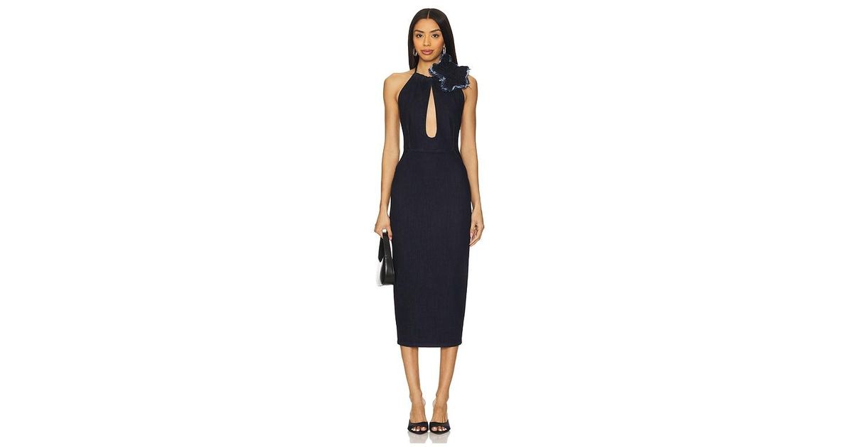 MOTHER OF ALL Olivia Denim Midi Dress in Blue | Lyst