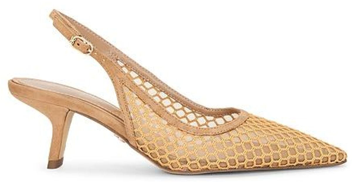 Sam Edelman Bianka Sling Back Mesh Heel in White | Lyst