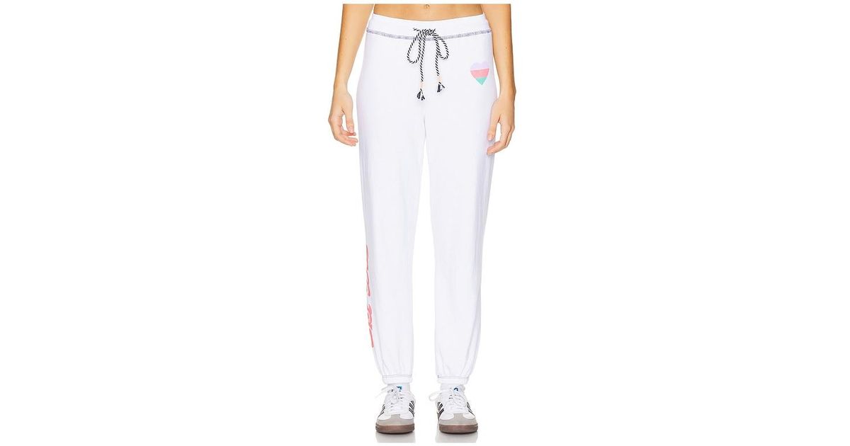 Sundry Heart Jogger in White | Lyst