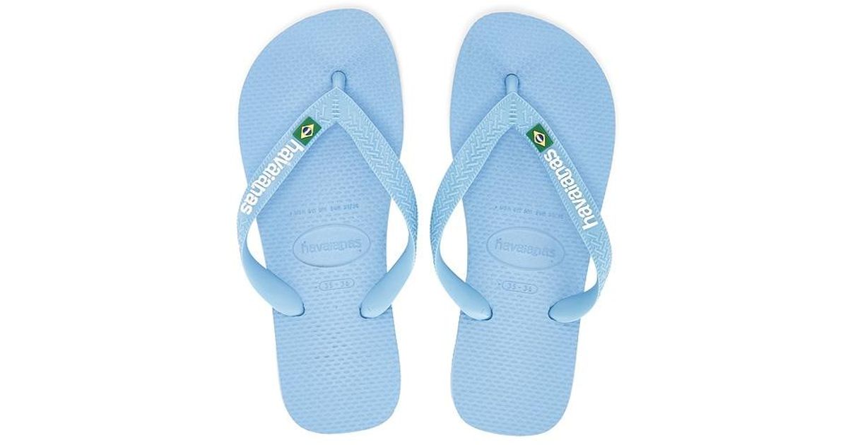 Havaianas Brazil Logo Sandal in Blue | Lyst