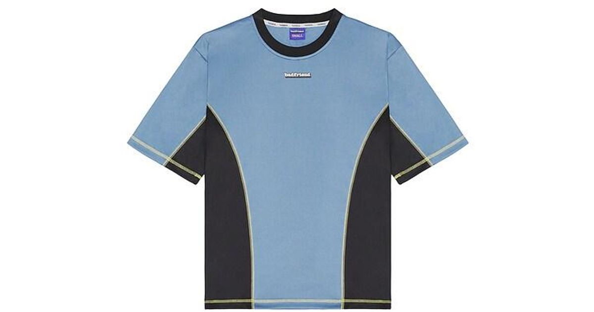 Badfriend Bar Logo Cover Stitch Jersey in Blue for Men | Lyst UK