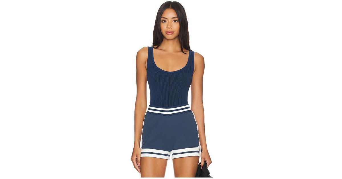 Nagnata Classic Wool Bodysuit in Blue | Lyst
