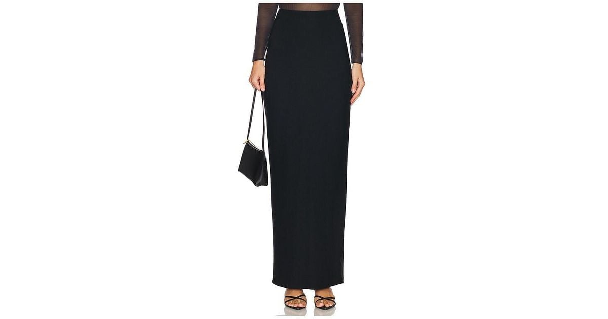 Commando Butter Luxe Maxi Column Skirt in Black | Lyst