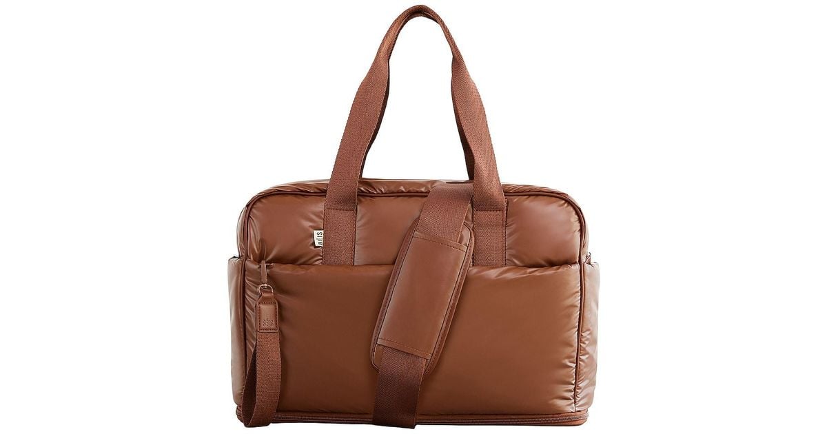 BEIS The Expandable Puffy Duffle in Brown | Lyst