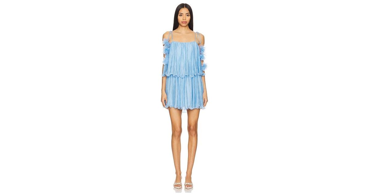 Line & Dot Chara Mini Dress in Blue | Lyst
