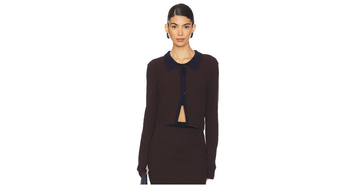 OSIS STUDIO Jasmine Cardigan in Black | Lyst