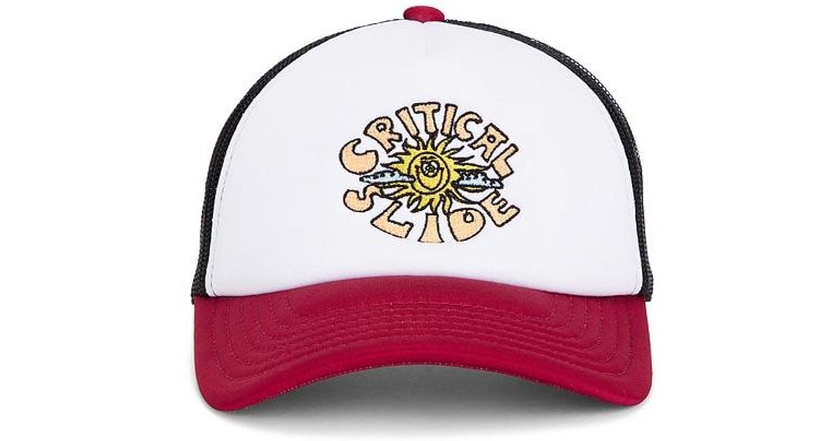 Critical Slide Bondi Mesh Trucker Hat in Red for Men | Lyst