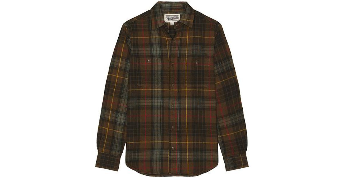 Schott Nyc Flannel in Brown for Men | Lyst UK
