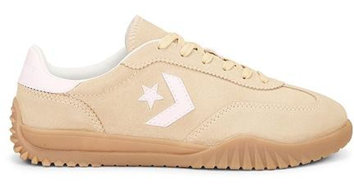 Converse Run Star Trainer Suede Sneaker in White | Lyst