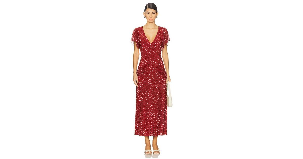 RIXO London Evie Dress in Red | Lyst UK