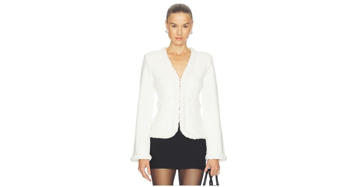 MAJORELLE Kiella Cardigan in White | Lyst