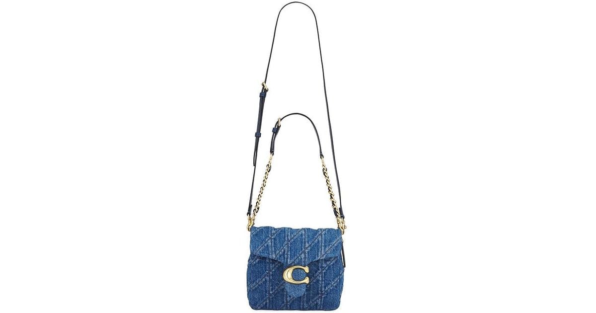 COACH Quilted Denim Times Square Tabby Bag in Blue | Lyst