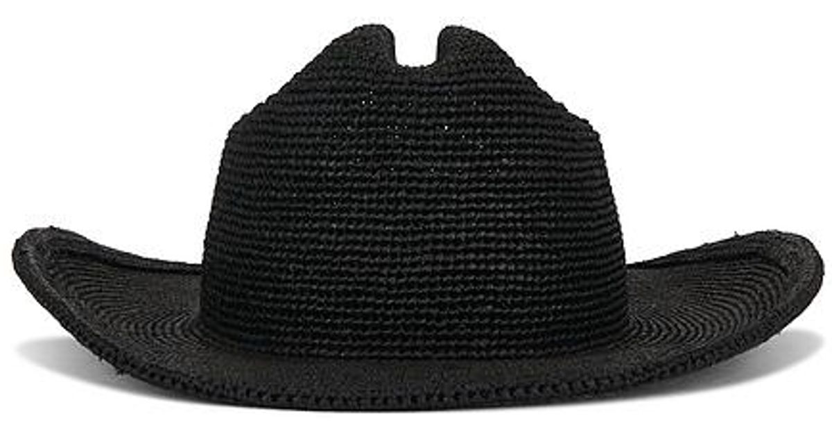Lack of Color Raffia Cowboy Hat in Black | Lyst UK