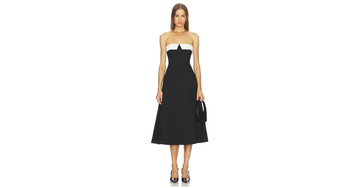 LOBA Natalie Midi Dress in Black | Lyst UK