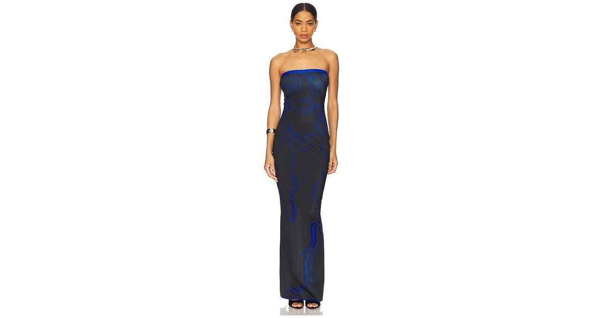 DI PETSA Venus Shell Long Body Dress in Blue | Lyst