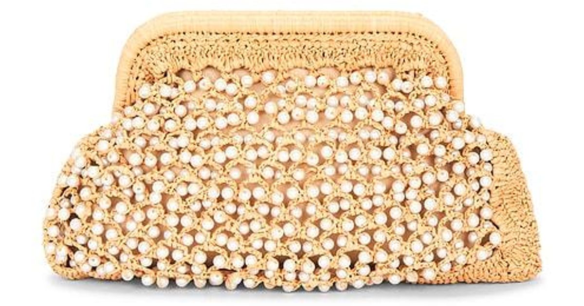 BTB Los Angeles Brandie Clutch in Natural | Lyst