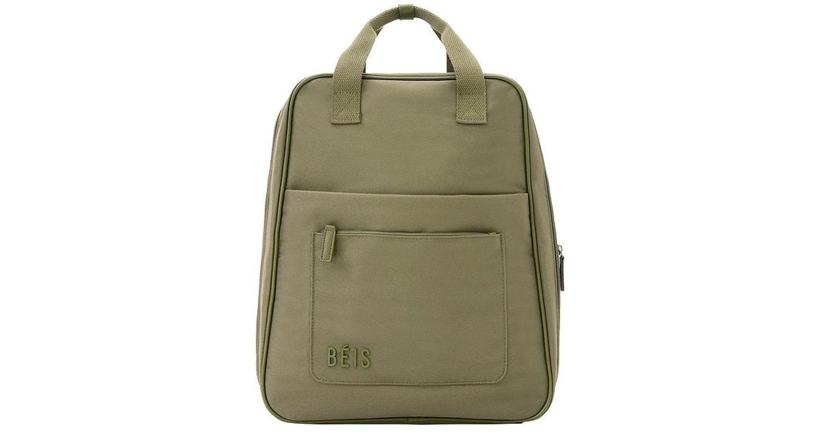 BEIS The Expandable Backpack in Green | Lyst