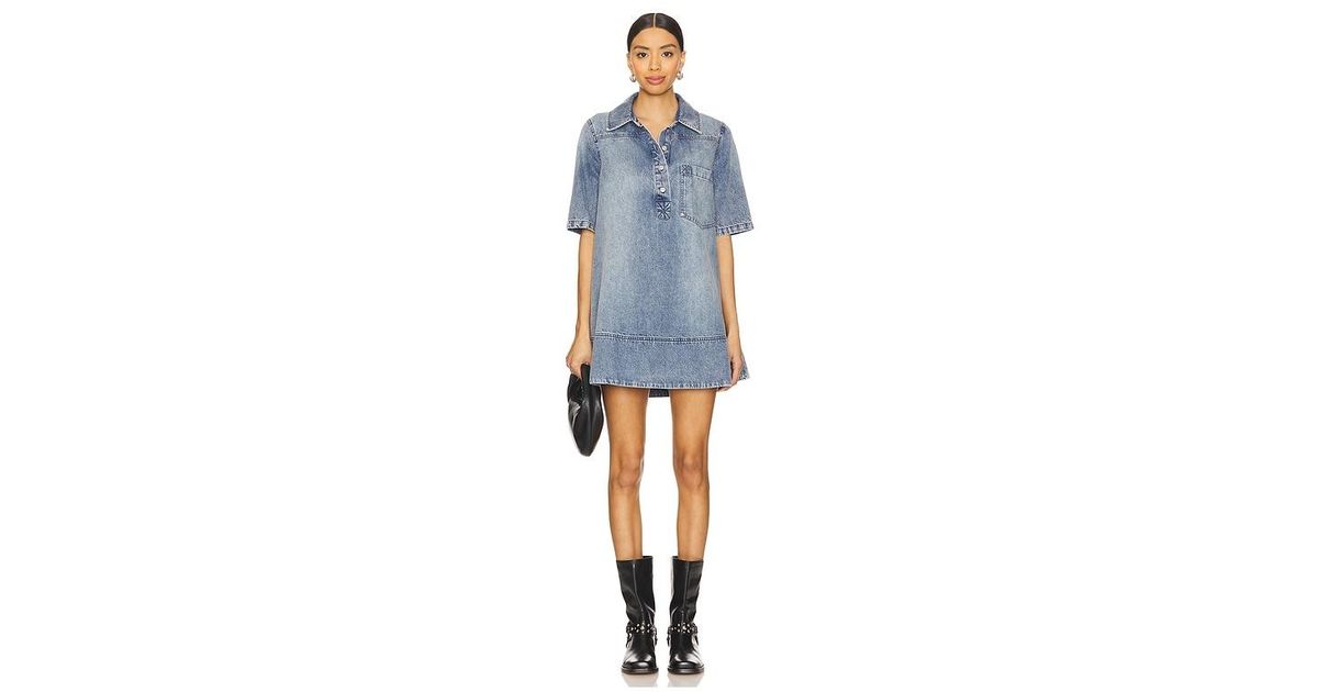 Free People Remino Denim Mini Dress in Blue | Lyst