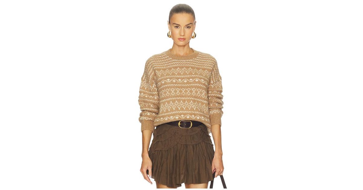 NAADAM Luxe Lofty Alpaca Fair Isle Crewneck in Natural | Lyst UK