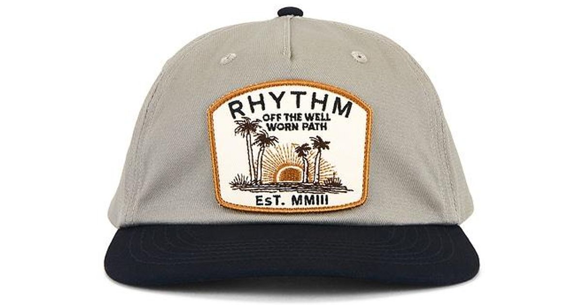 Rhythm Rising Cap in White for Men | Lyst