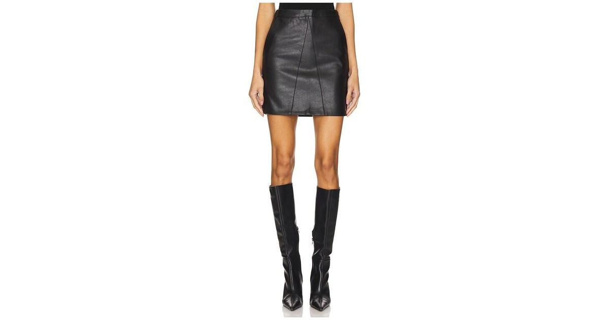 Bardot Alexis Faux Leather Skirt in Black | Lyst UK